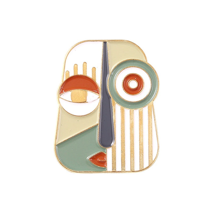 Abstract Face Pin - Argo | Pretty Shiny Shop