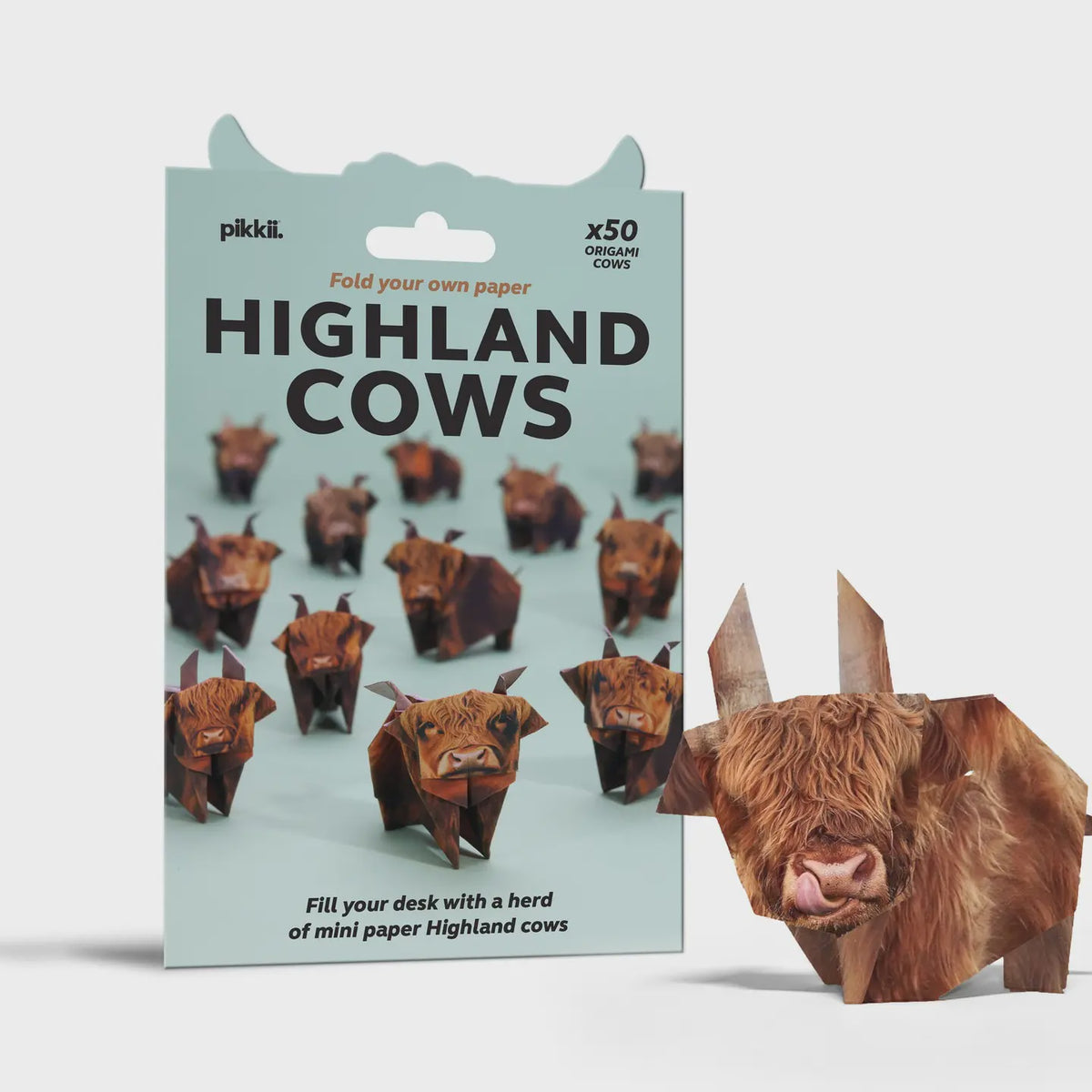 Paper Highland Cows - Origami Set of 50 | Pretty Shiny Shop