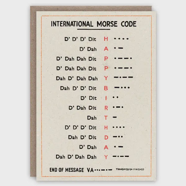 International Morse Code Card | Pretty Shiny Shop