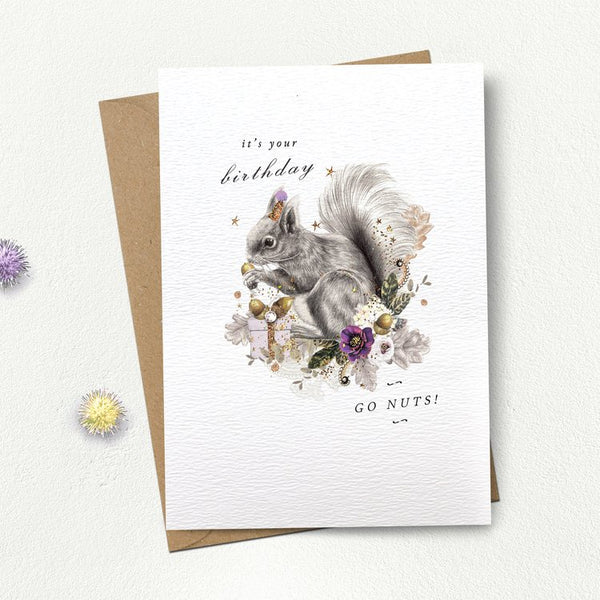 Squirrel Nuts Card | Pretty Shiny Shop