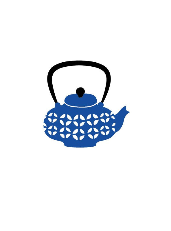 Brilliant Blue Teapot Card | Pretty Shiny Shop